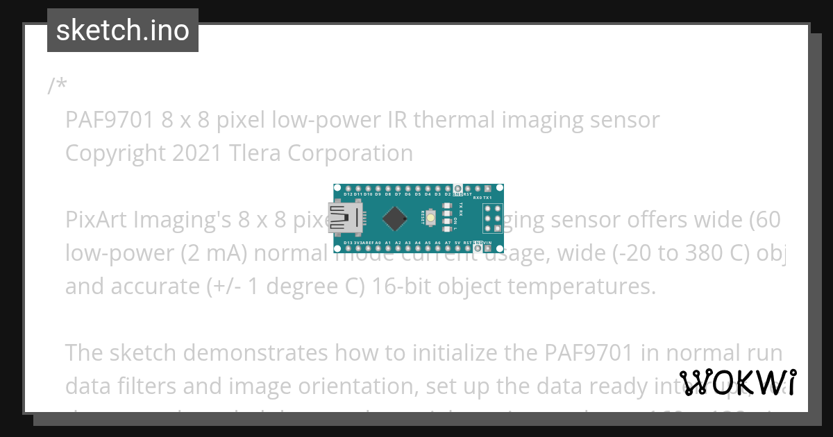 PAF9701 - Wokwi ESP32, STM32, Arduino Simulator