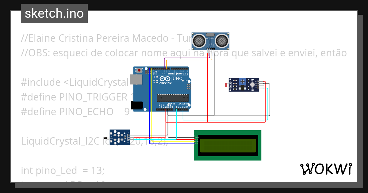 Projeto2 - Elaine CP Macedo T14 - Wokwi ESP32, STM32, Arduino Simulator