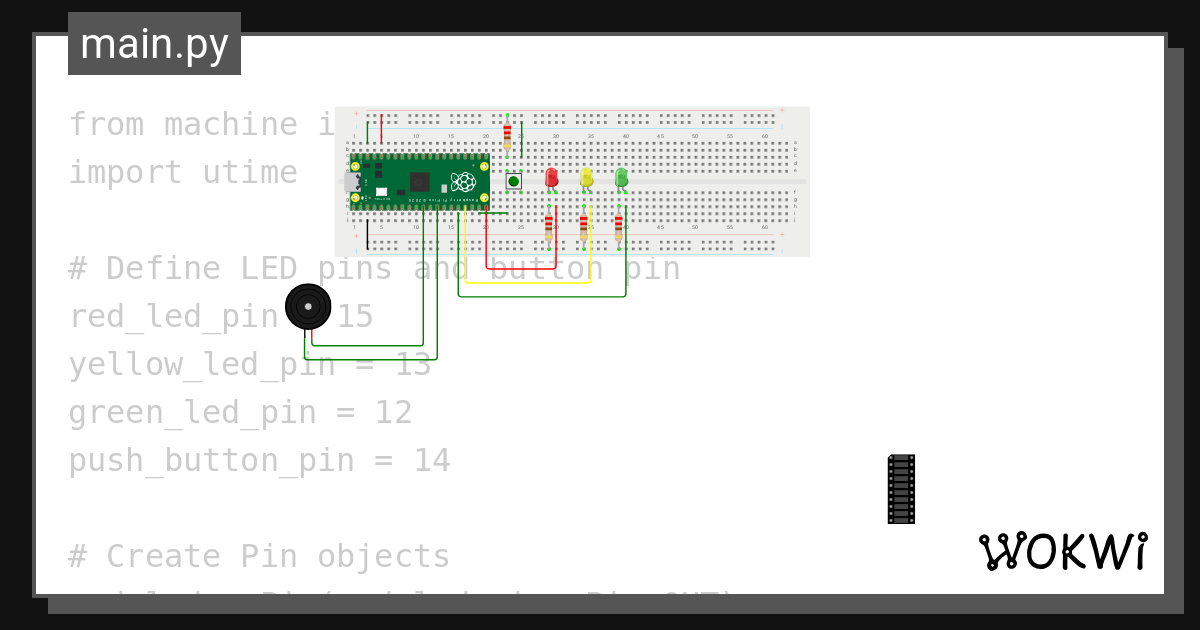Raspberry Pi Pico Push Button And Led Copy 2 Wokwi Esp32 Stm32 Arduino Simulator