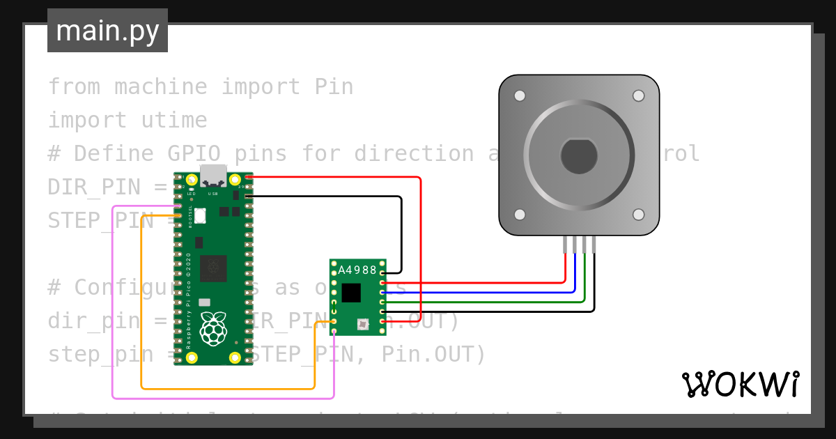 Motor Picow Wokwi Esp32 Stm32 Arduino Simulator