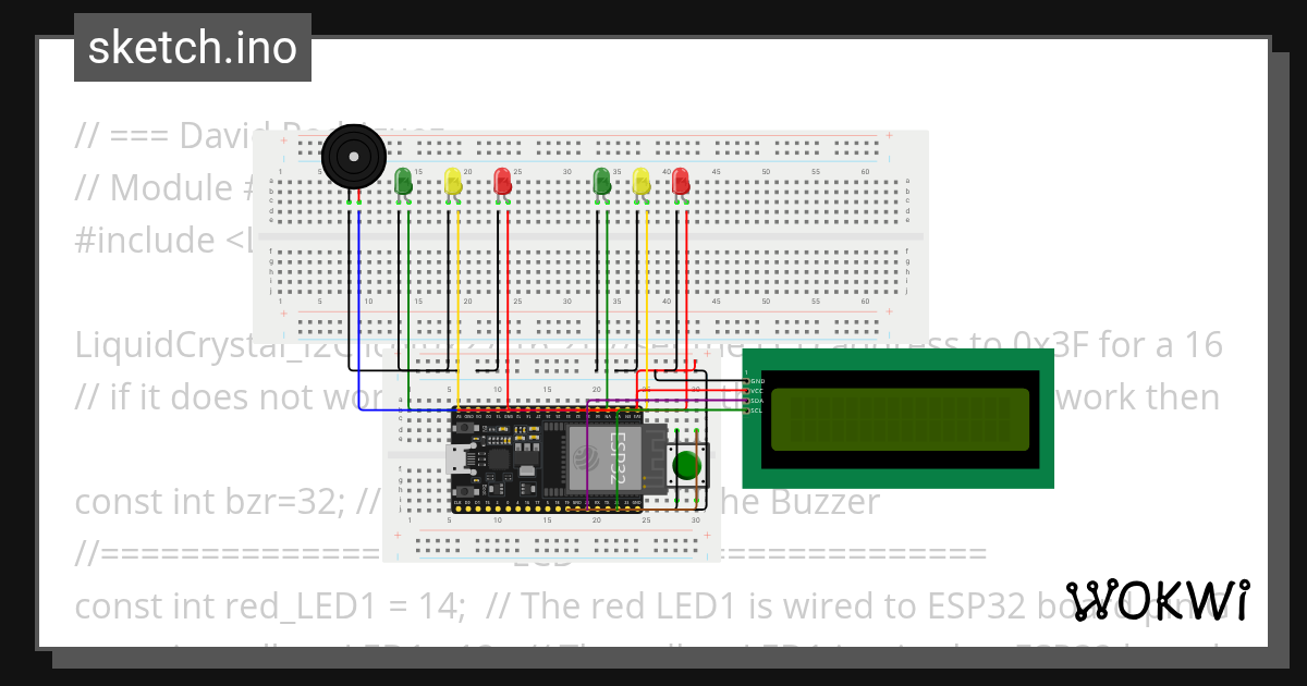 Module 6- David Rodriguez - Wokwi ESP32, STM32, Arduino Simulator