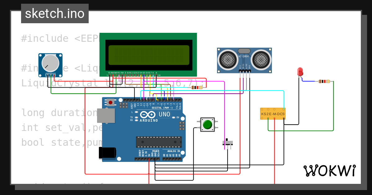 Water Level Using Arduino Wokwi Esp32 Stm32 Arduino Simulator 5086