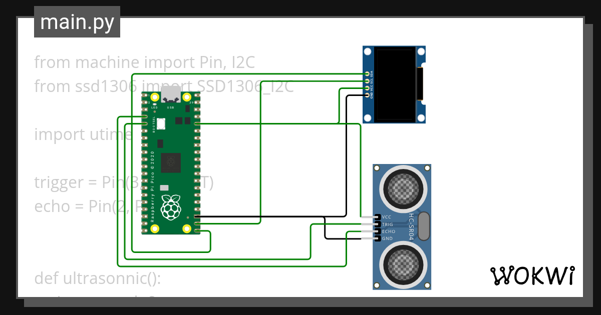 Distance Wokwi Esp32 Stm32 Arduino Simulator 