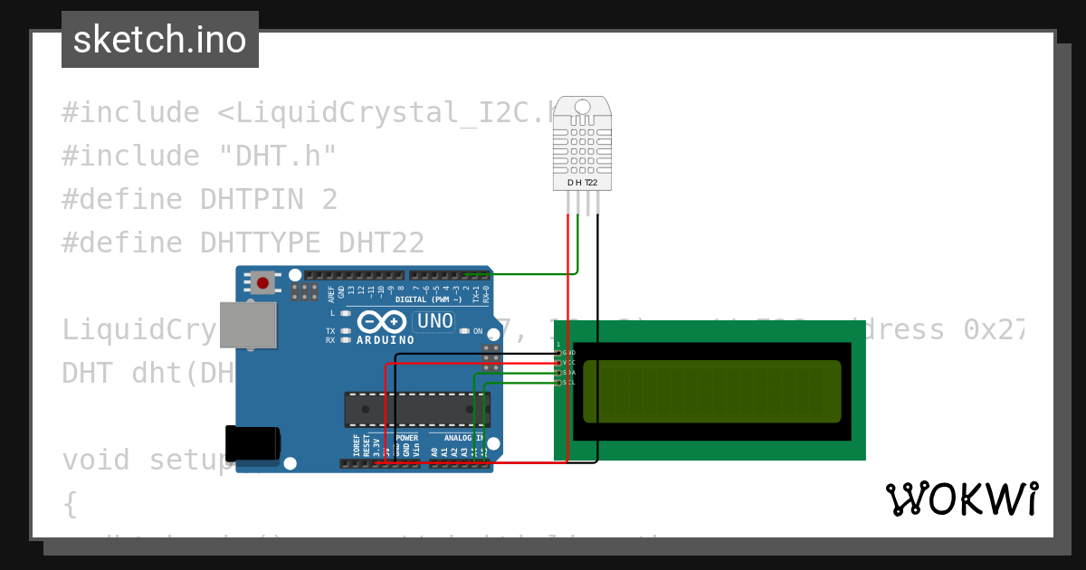 Temparature And Humidity Sensor Wokwi Esp32 Stm32 Arduino Simulator