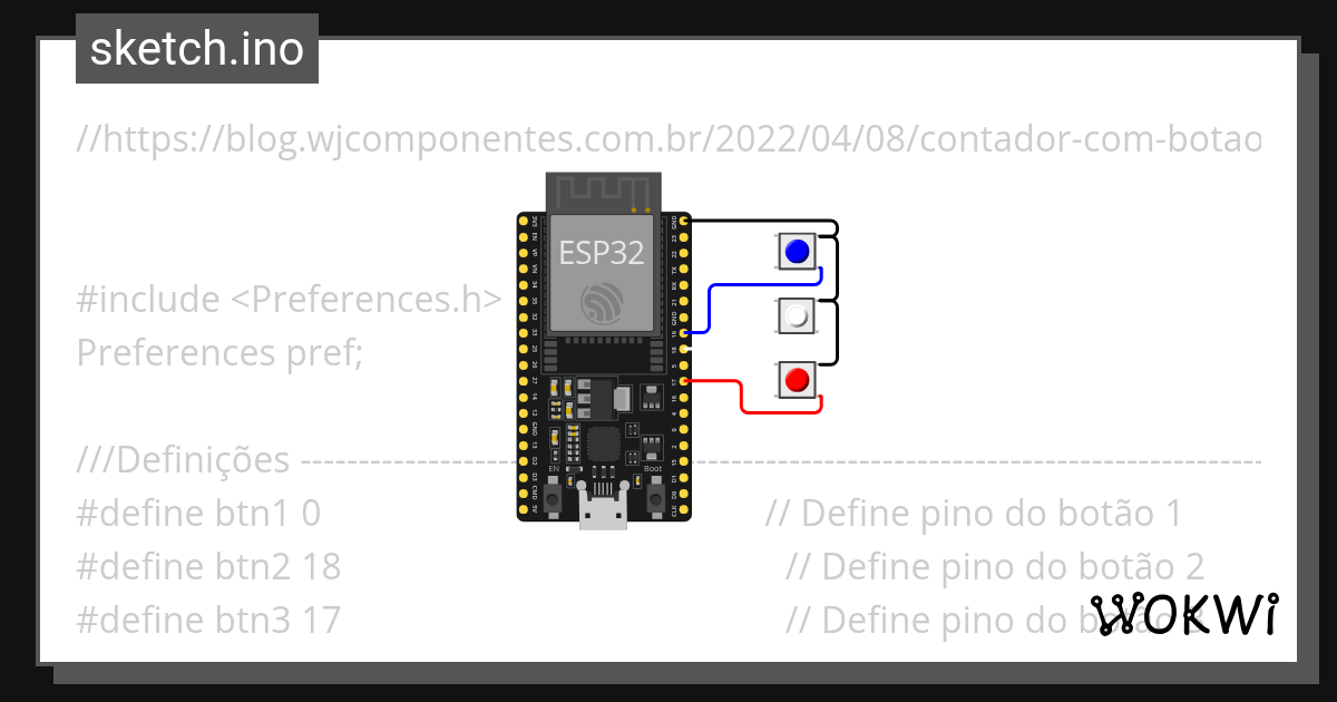 Contador com botoes / prefe 21/04 - Wokwi ESP32, STM32, Arduino Simulator