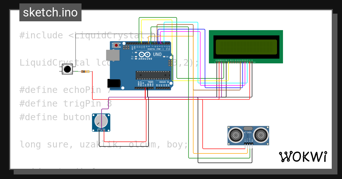 Boy ölçer Wokwi Esp32 Stm32 Arduino Simulator 6817