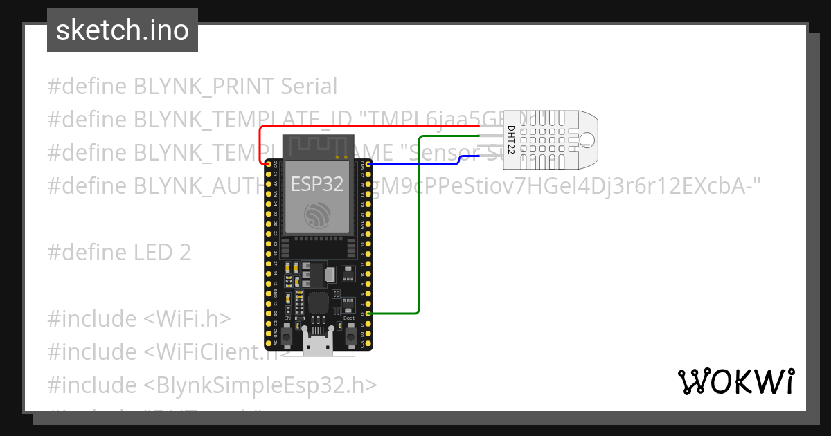 Praktikum1_ESP32_DHT22 - Wokwi ESP32, STM32, Arduino Simulator
