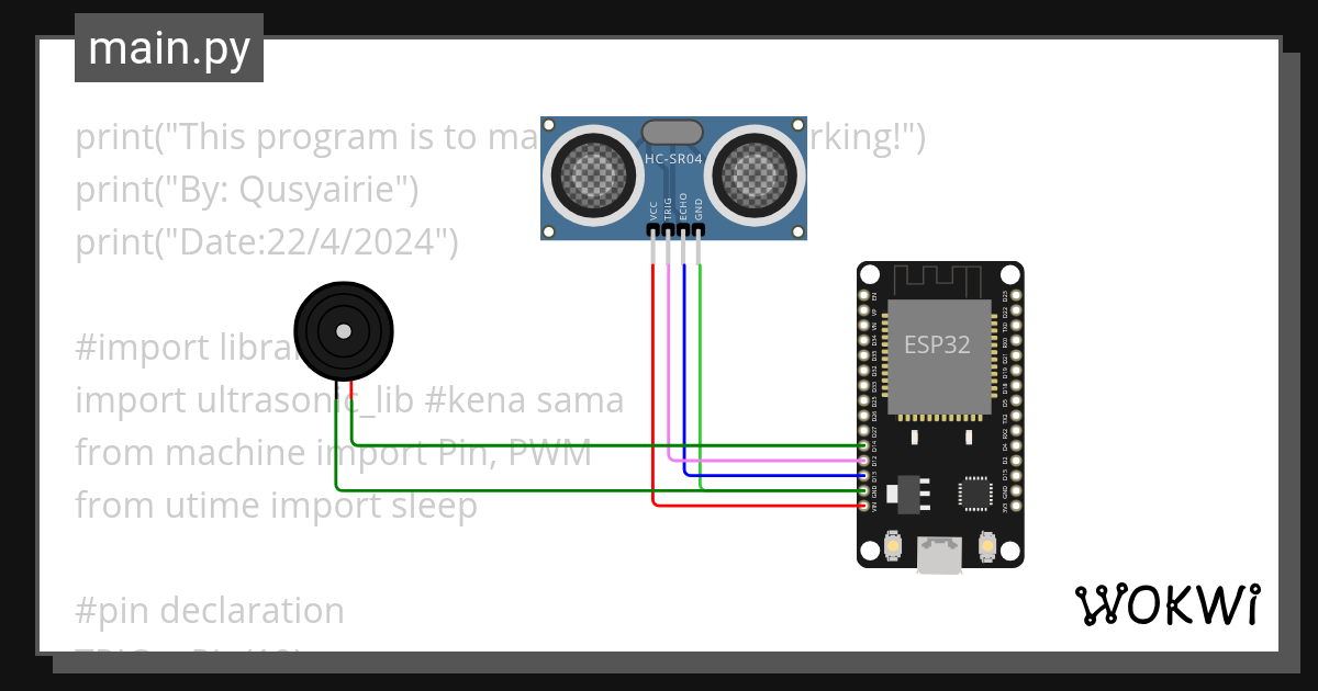 ultrasonic - Wokwi ESP32, STM32, Arduino Simulator