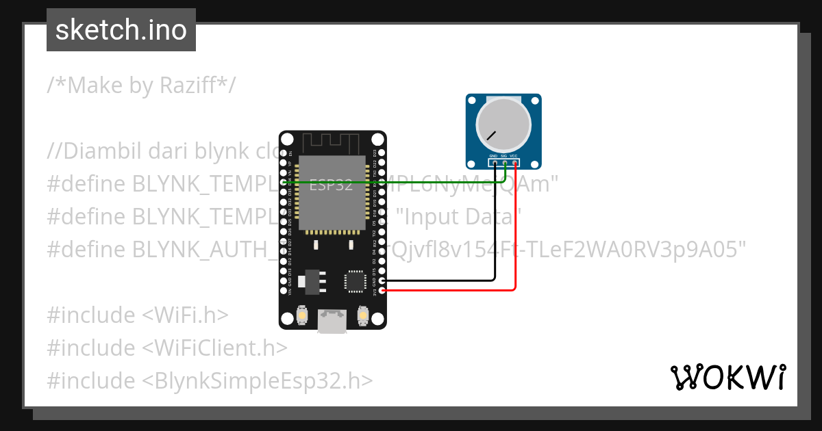 Blynk Potentiometer - Wokwi ESP32, STM32, Arduino Simulator