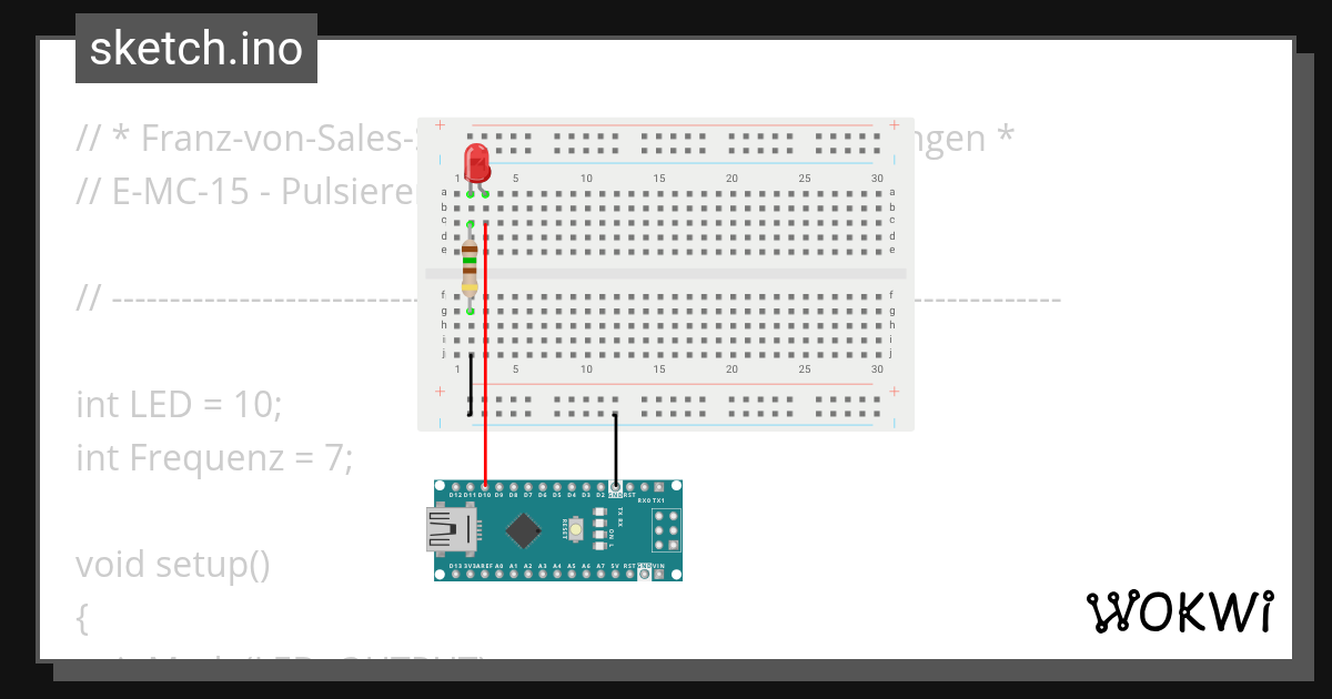 E-MC-15 - Pulsierende LED - Wokwi ESP32, STM32, Arduino Simulator E-MC-15 - Pulsierende LED - Wokwi ESP32, STM32, Arduino Simulator