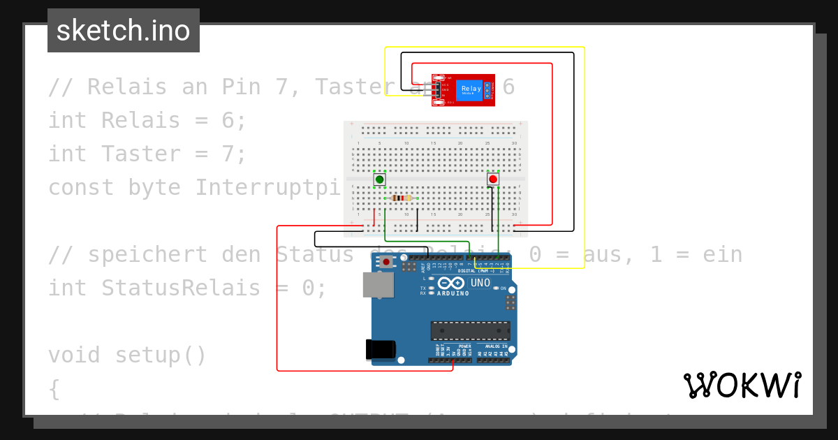 Relais Per Pulldown Wiederstand Wokwi Esp32 Stm32 Arduino Simulator