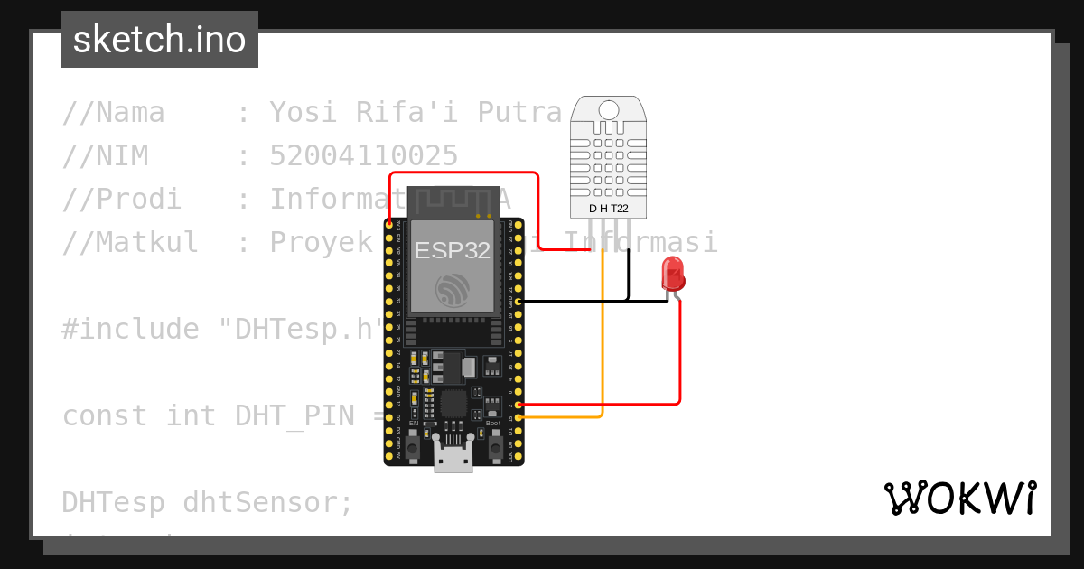 Monitoring Suhu Dan Kelembapan Dengan Dht22 Blynk Iot V2 Wokwi Esp32 Stm32 Arduino Simulator