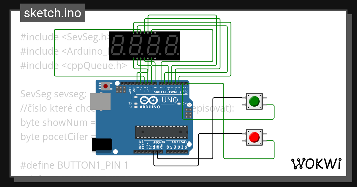 hodiny - Wokwi ESP32, STM32, Arduino Simulator