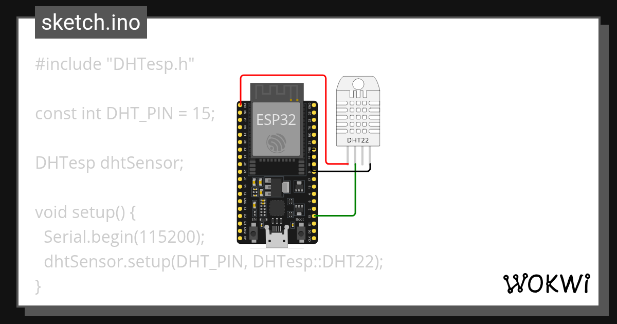 Praktik Monitoring Suhu dan Kelembaban dengan DHT22 - Wokwi ESP32, STM32, Arduino Simulator