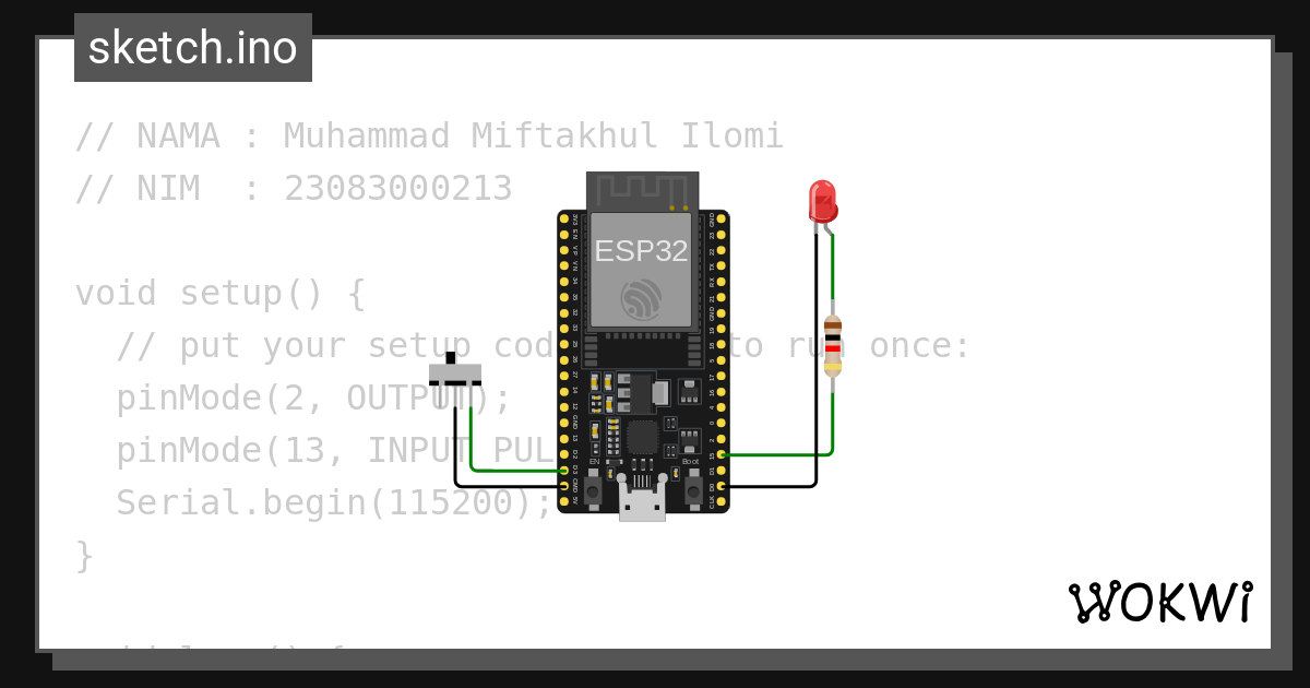 Slide Switch Wokwi Esp32 Stm32 Arduino Simulator 9980