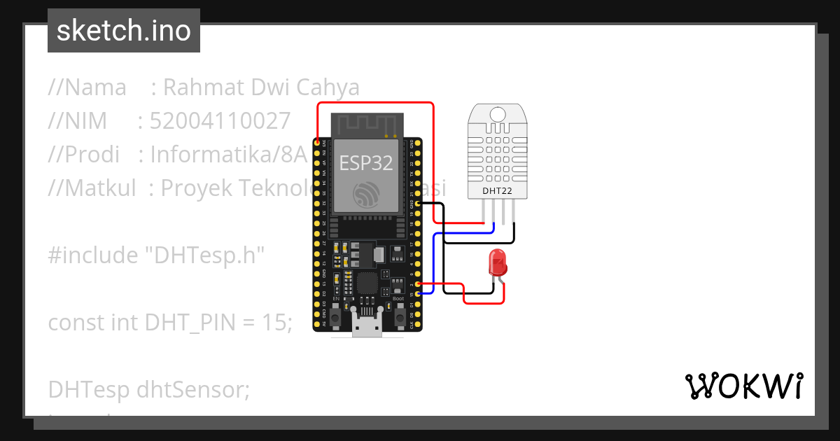 Praktik Monitoring Suhu Dan Kelembaban Dengan Dht22 Blynk Iot V2 Wokwi Esp32 Stm32 Arduino