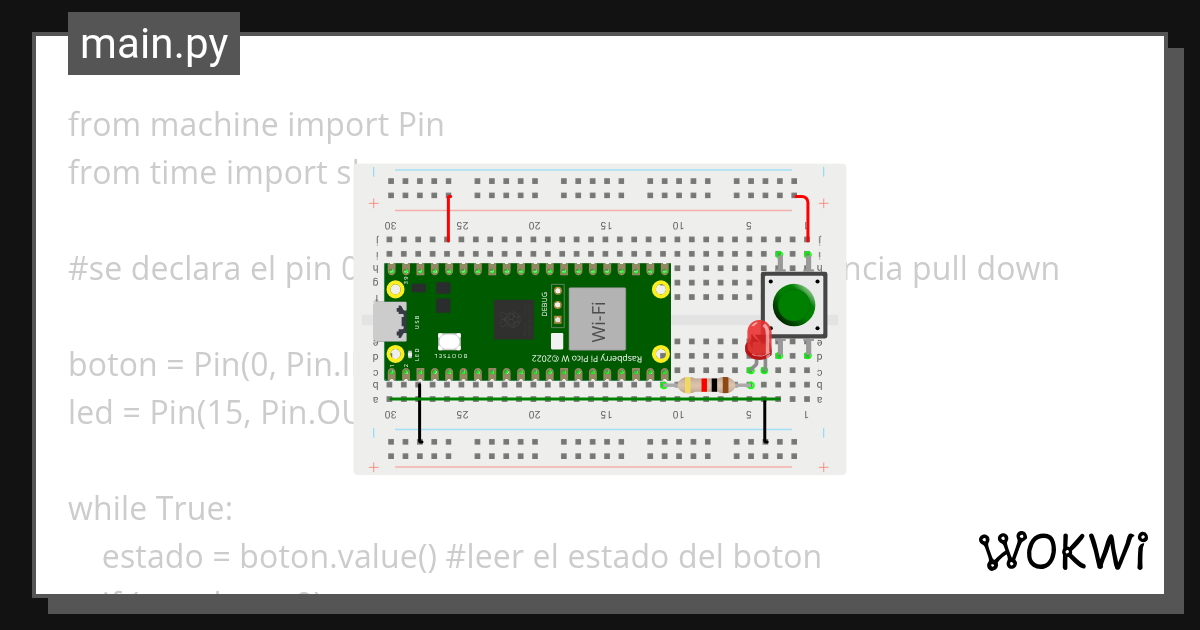 Boton Con Led Wokwi Esp32 Stm32 Arduino Simulator 5832