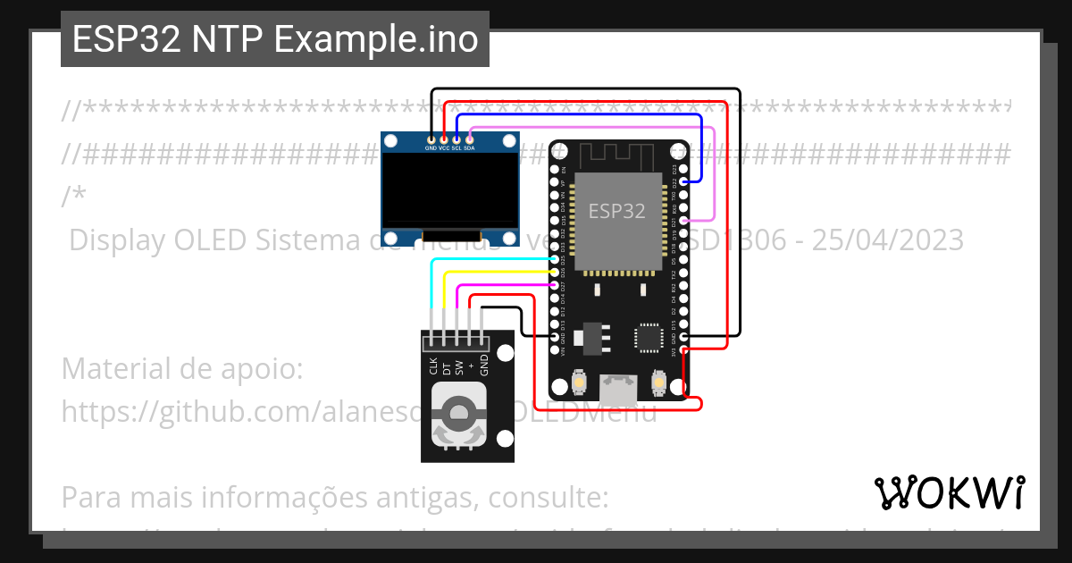 Esp32encodeoledmenu Copy Wokwi Esp32 Stm32 Arduino Simulator