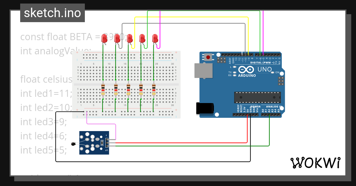 Sibbaluca_Analog Temperature Sensor - Wokwi ESP32, STM32, Arduino Simulator
