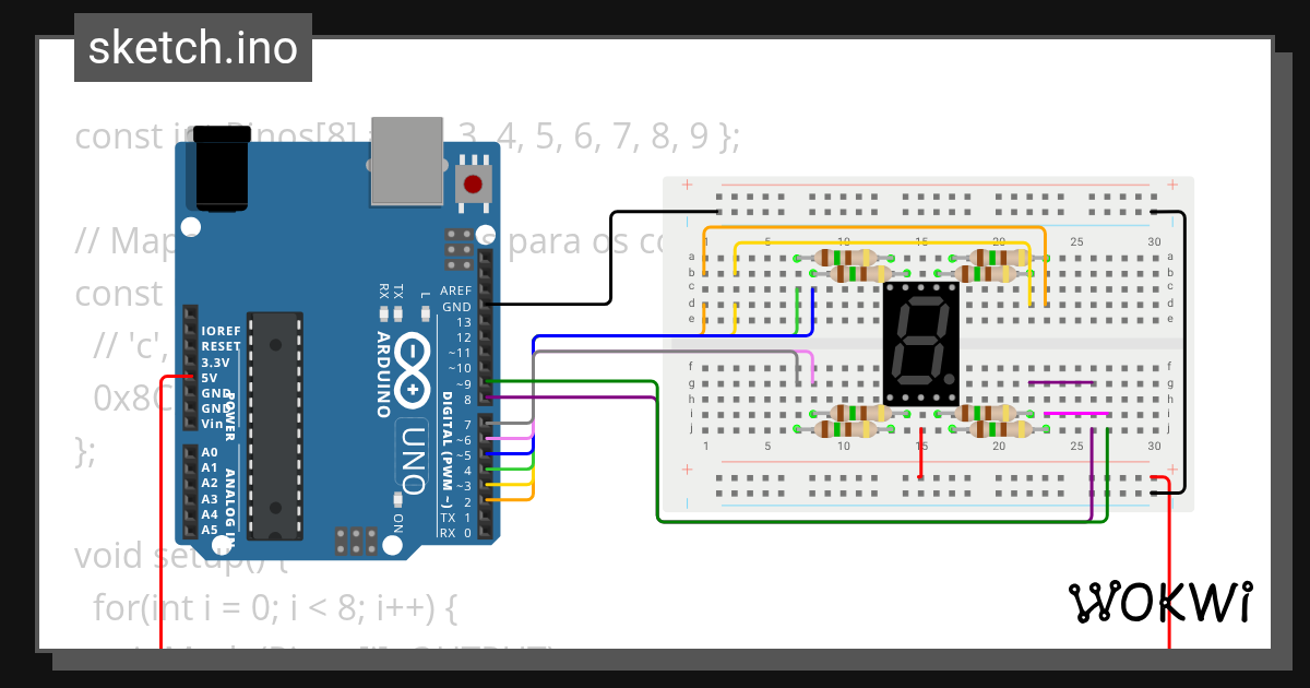 circuito 2 - display de 7 segmentos utilizando dado em hexadecimal ... circuito 2 - display de 7 segmentos utilizando dado em hexadecimal ...