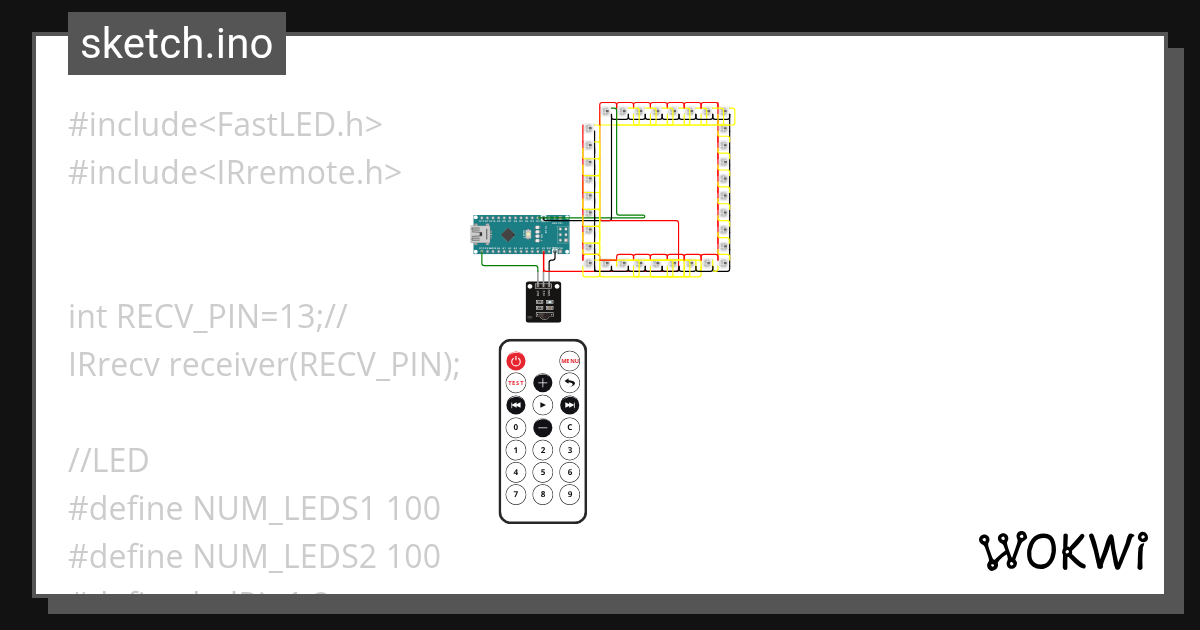 悦动小子灯带 Wokwi Esp32 Stm32 Arduino Simulator