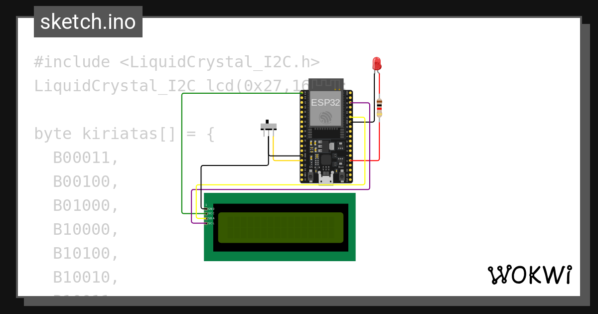 Lcd I2c Challenge 2 Wokwi Esp32 Stm32 Arduino Simulator 5668