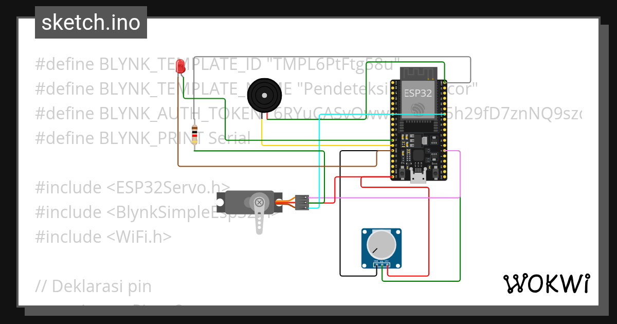 Pendeteksi Gas Bocor - Wokwi ESP32, STM32, Arduino Simulator