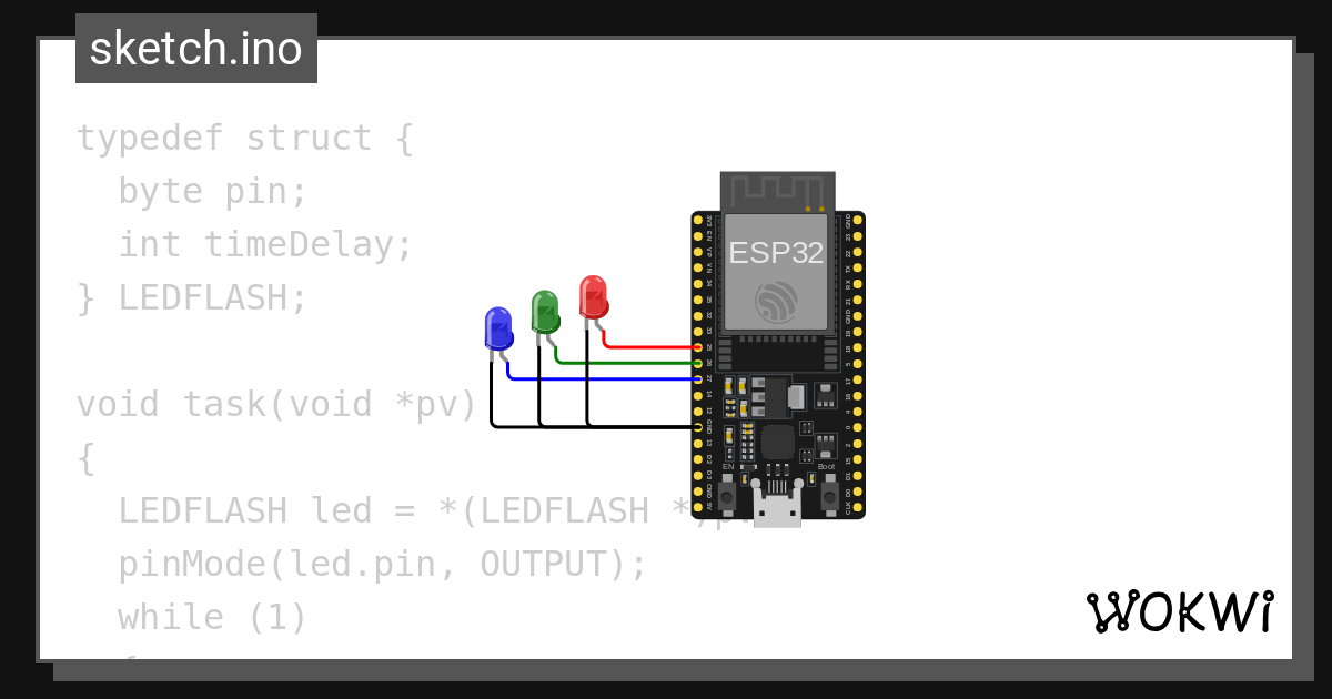 练习 Wokwi Esp32 Stm32 Arduino Simulator