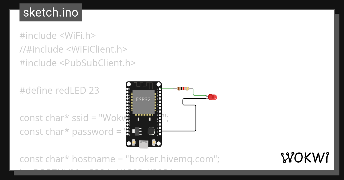 Remot lampu internet - Wokwi ESP32, STM32, Arduino Simulator
