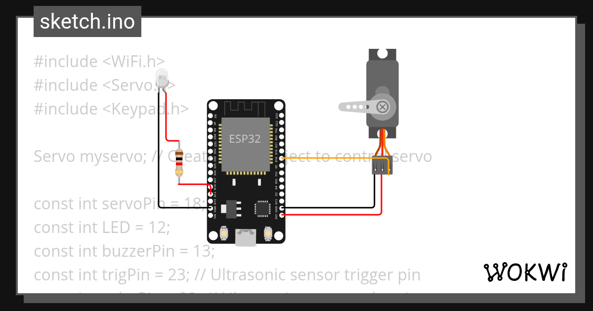 Wi-Fi Door Lock - Wokwi ESP32, STM32, Arduino Simulator Wi-Fi Door Lock - Wokwi ESP32, STM32, Arduino Simulator