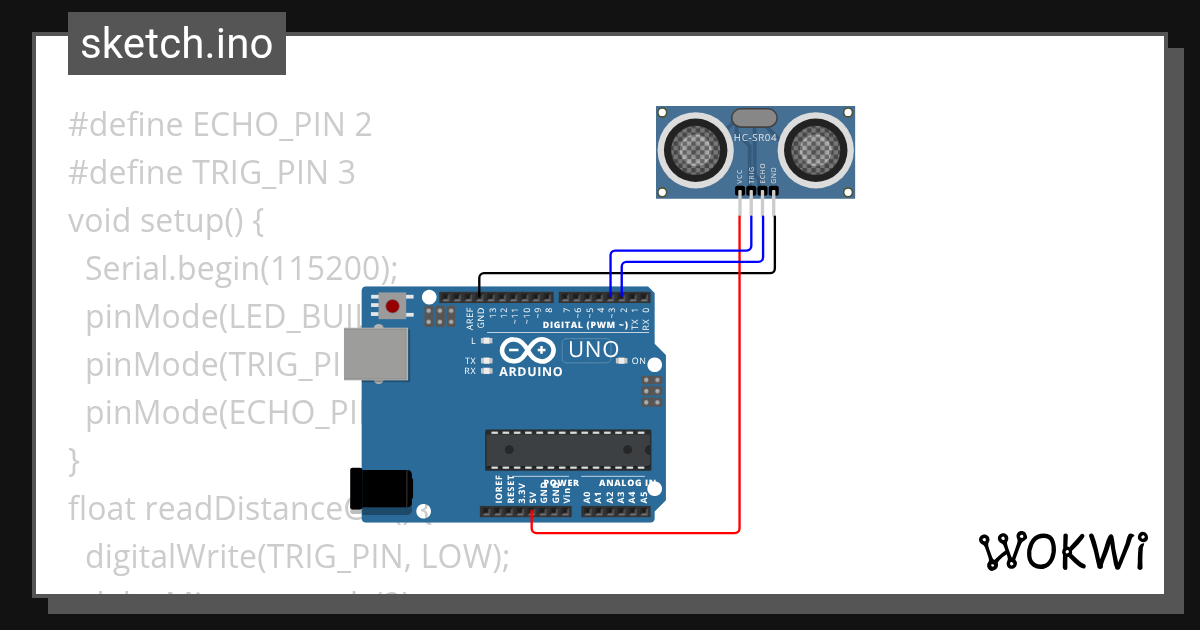 Distance Sensor Wokwi Esp32 Stm32 Arduino Simulator 7505