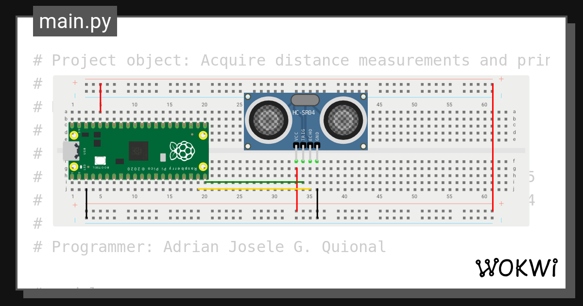 Raspberry Pi Pico Ultrasonic Distance Sensor Picozero Copy 2 Wokwi Esp32 Stm32 Arduino