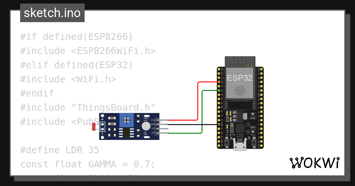 Lampu Otomatis Ldr Esp32 Rejaeger Wokwi Esp32 Stm32 Arduino Simulator 6323