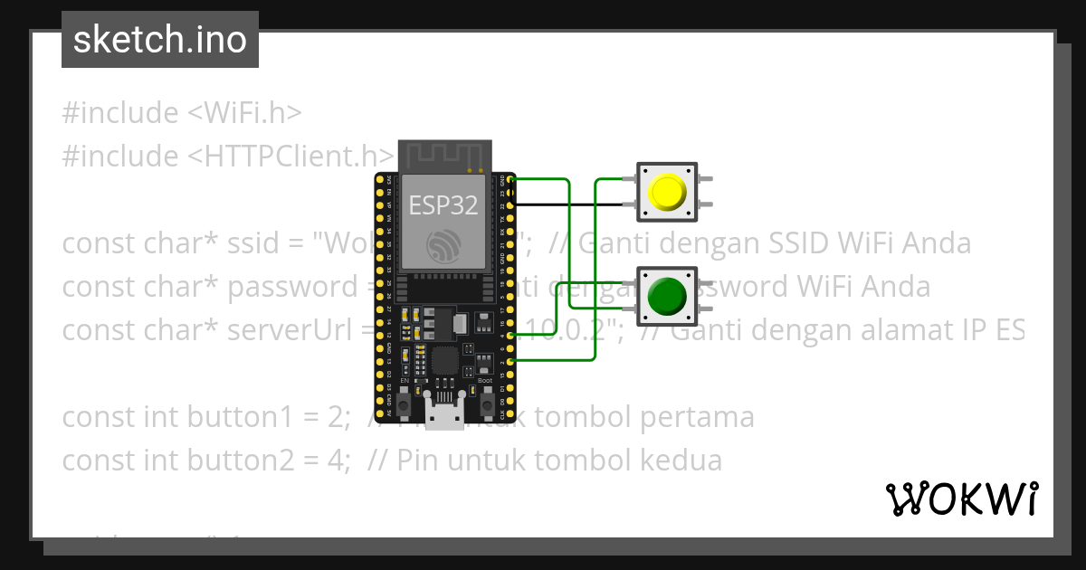 BUTTON - Wokwi ESP32, STM32, Arduino Simulator