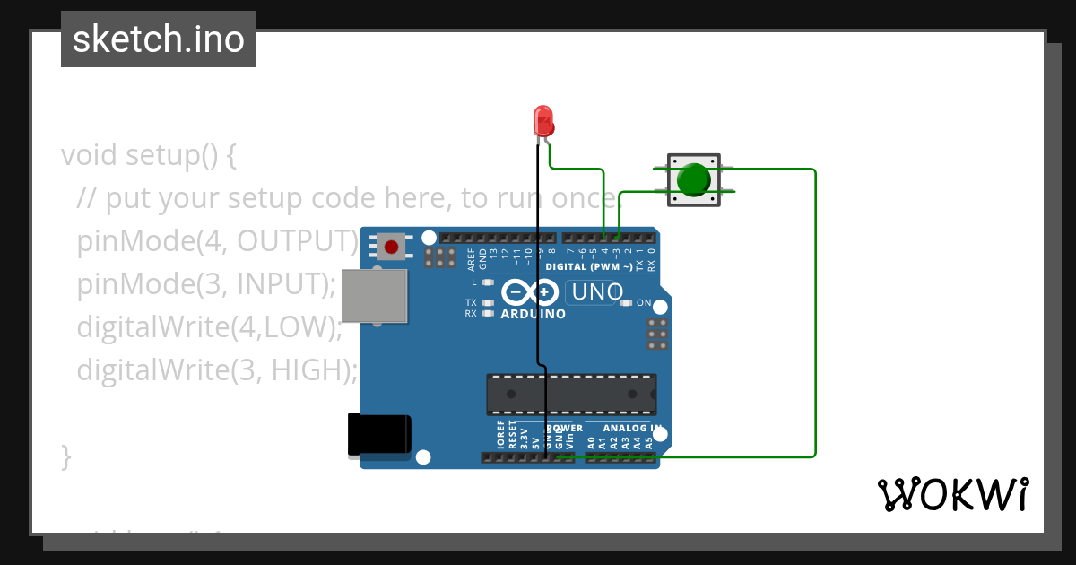 Switch Led Wokwi Esp32 Stm32 Arduino Simulator 