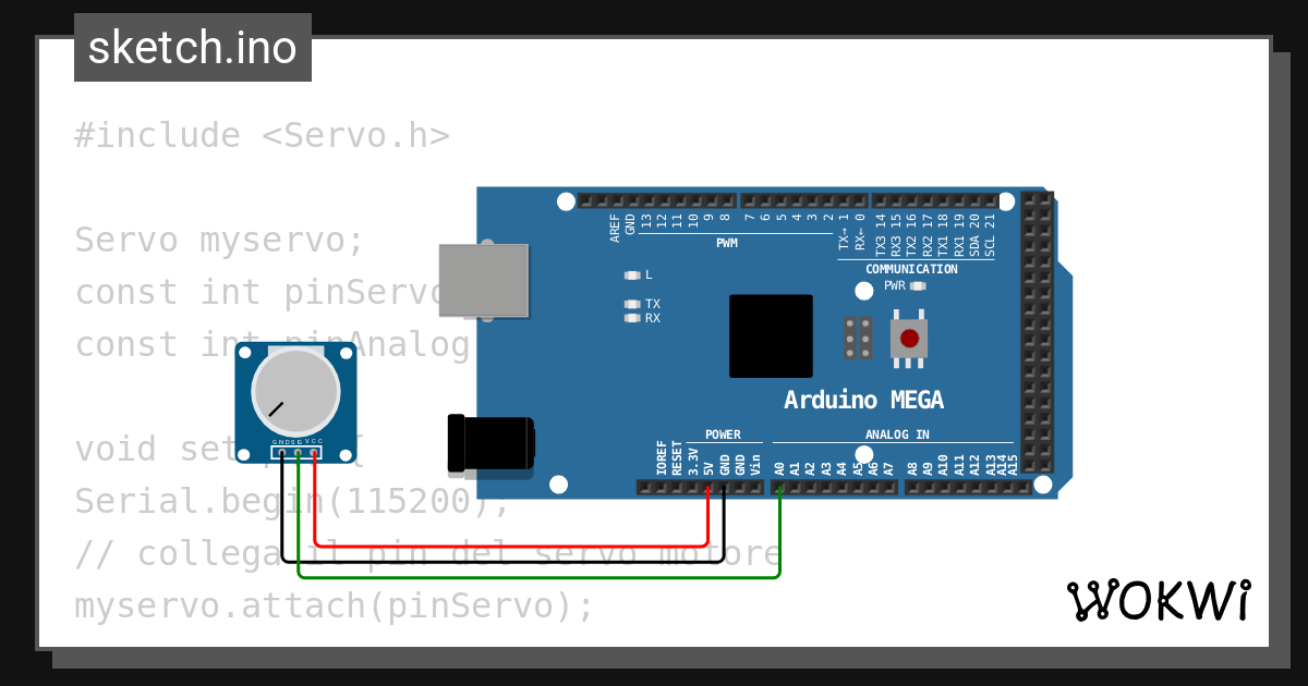 Potenziometro Wokwi Esp32 Stm32 Arduino Simulator 