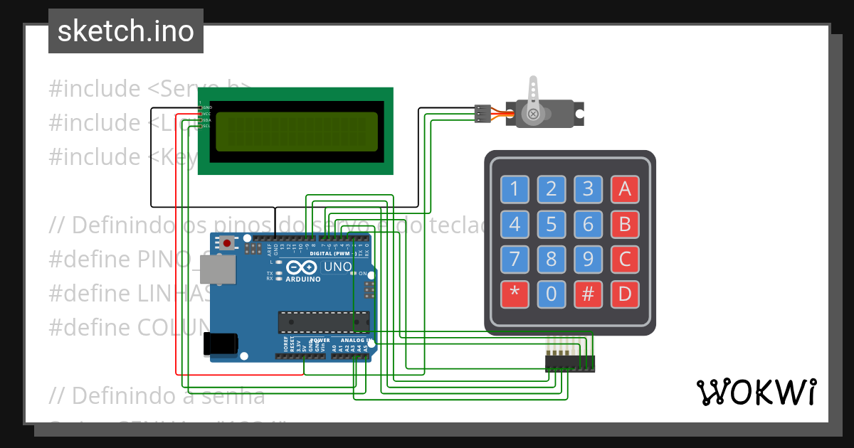 Cofre - Wokwi ESP32, STM32, Arduino Simulator