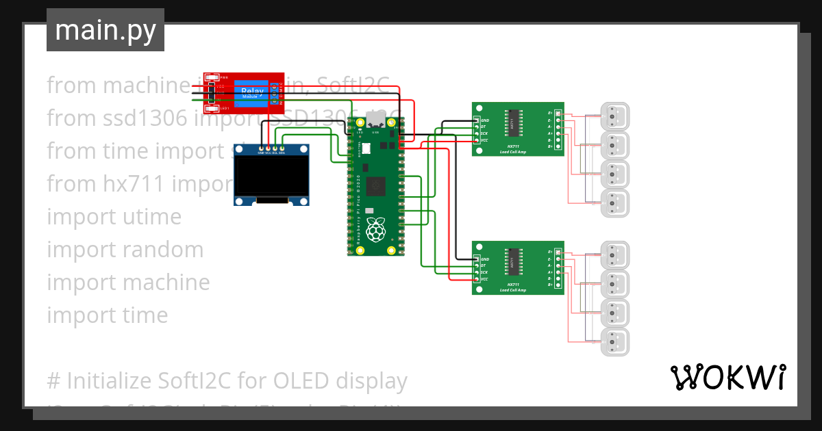 load cell+oled Copy (2) - Wokwi ESP32, STM32, Arduino Simulator