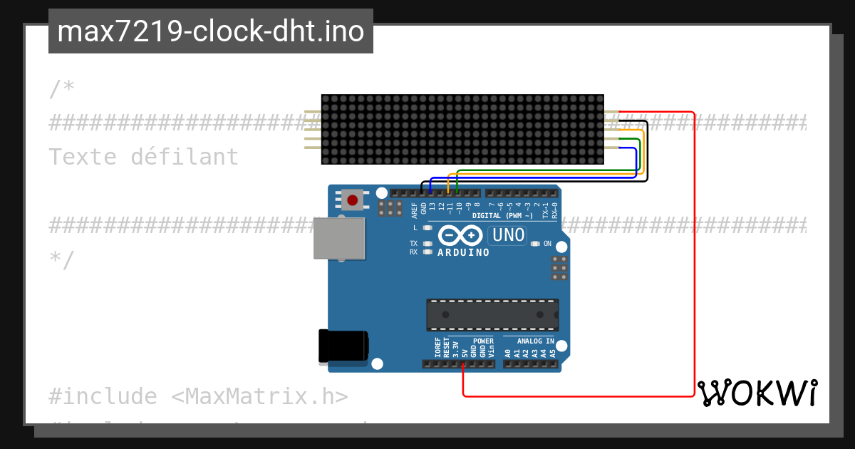 Max7219 Clock O Copy Wokwi Esp32 Stm32 Arduino Simulator 5914