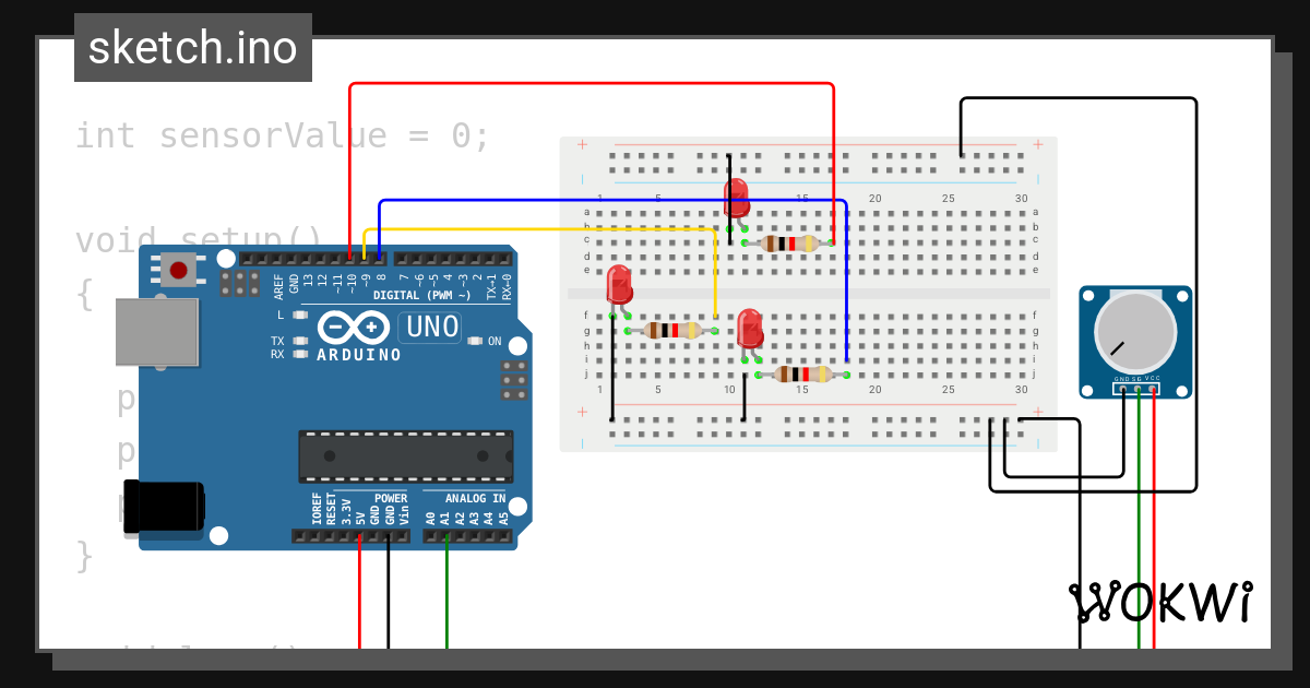 ардуино мигаем светодиодом и потенциометр Wokwi Esp32 Stm32 Arduino Simulator 3668