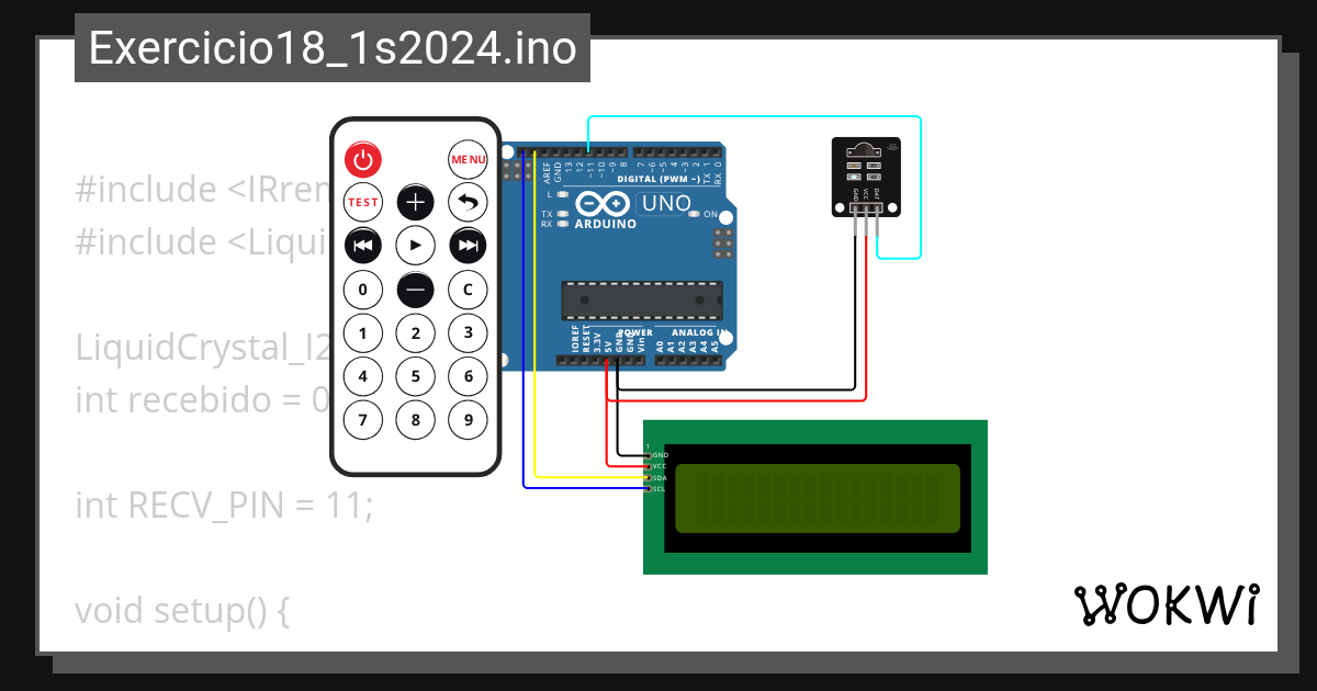 Exercicio 14 - Controle Remoto _Identificação Código - Wokwi ESP32 ...