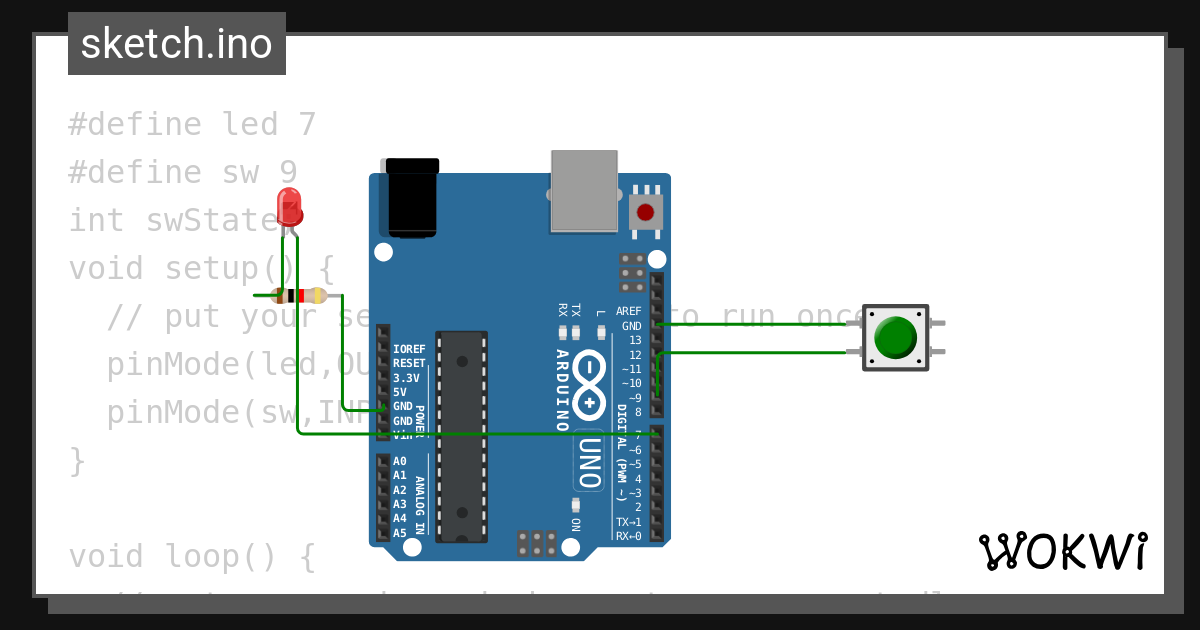 Ledbtn Arduino Wokwi Esp32 Stm32 Arduino Simulator