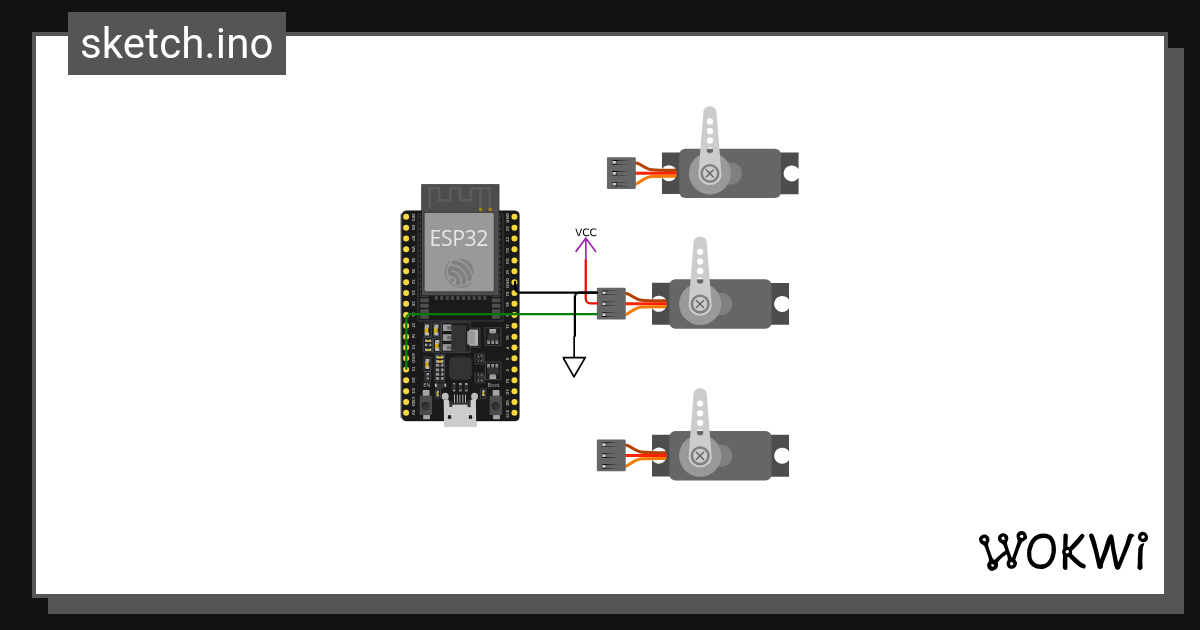 motor servo - Wokwi ESP32, STM32, Arduino Simulator