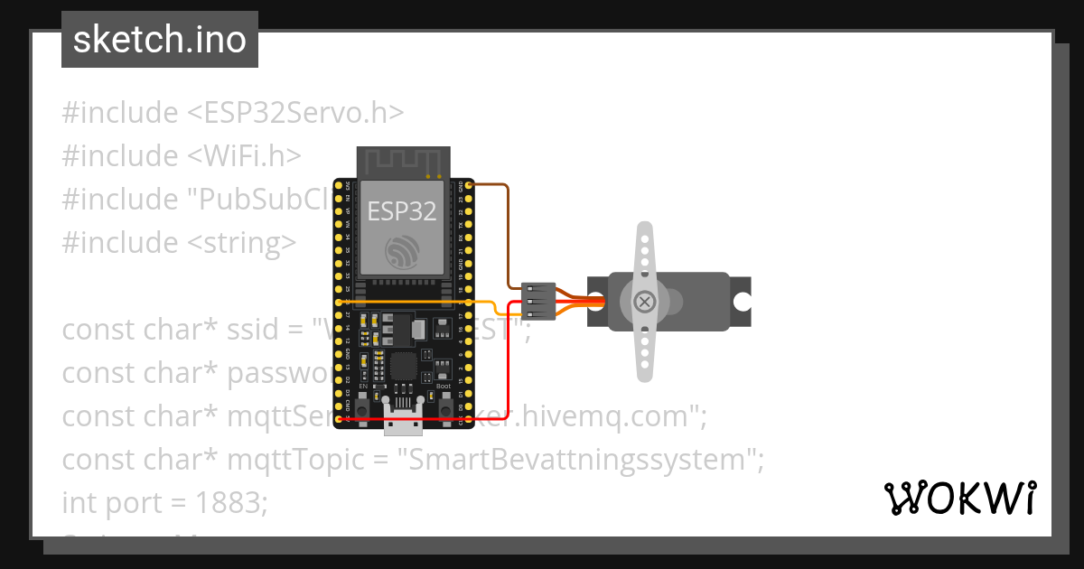 ESP32MotorServoPubSubClient.h - Wokwi ESP32, STM32, Arduino Simulator