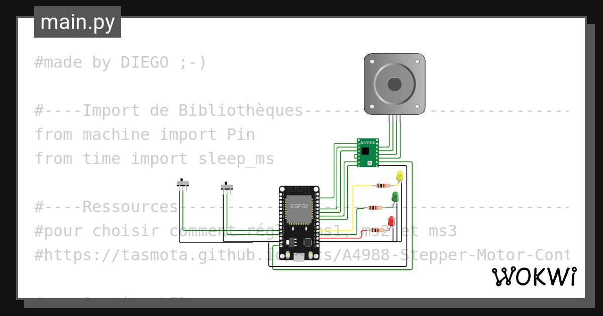 Test Esp32 1 Stepper Motor 1 A4988 3blynk Copy 2 Wokwi Esp32 Stm32 Arduino Simulator