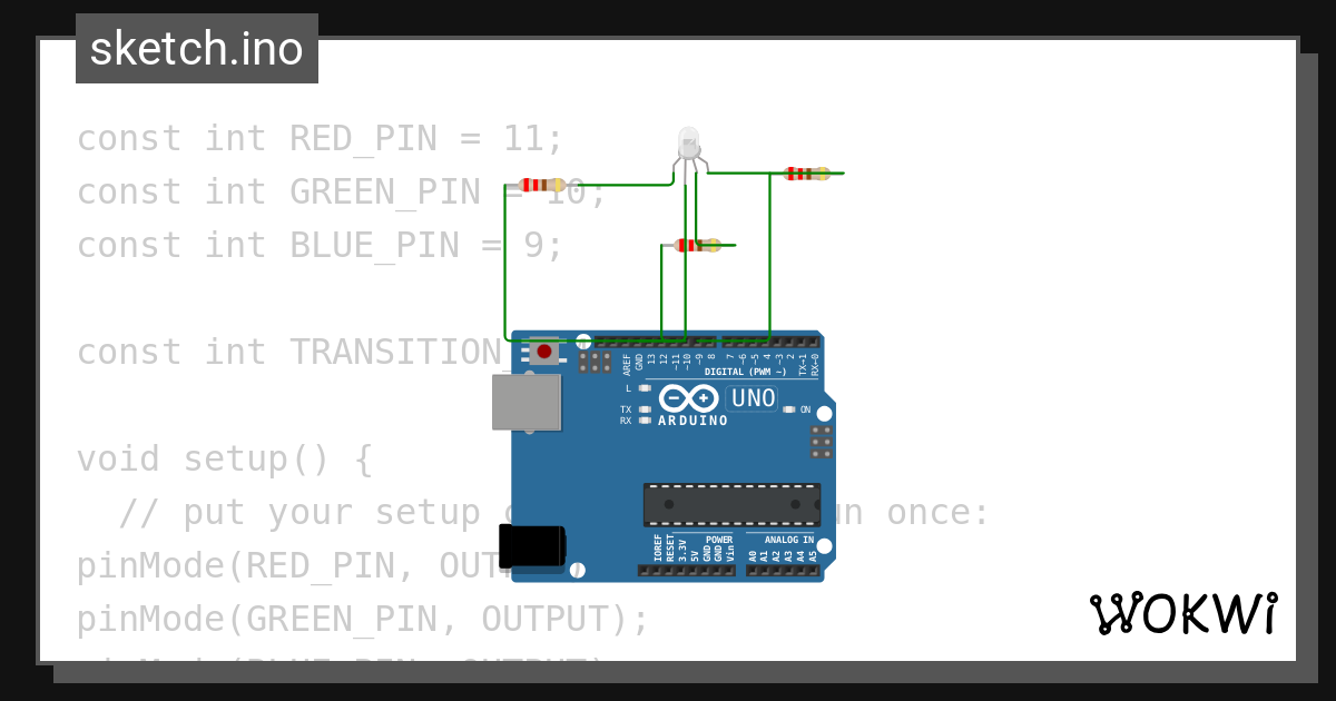 Led Cambio Colore Wokwi Esp32 Stm32 Arduino Simulator 8355