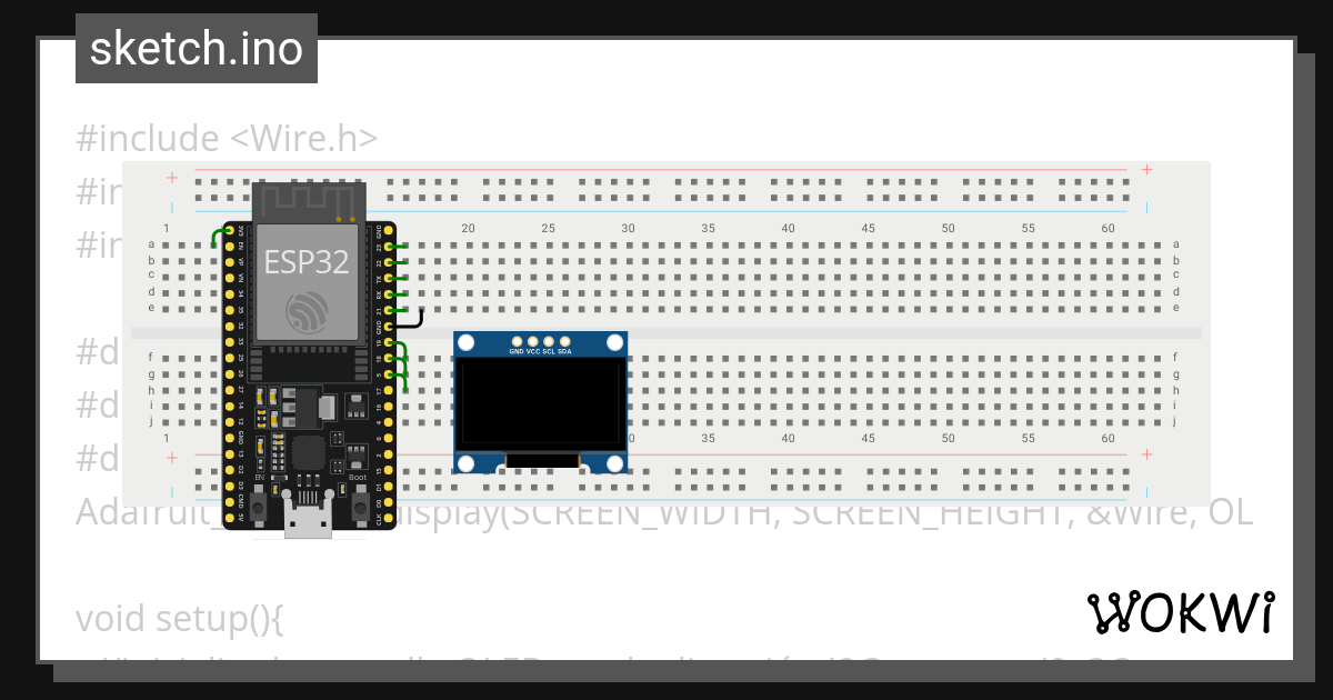anexo oled - Wokwi ESP32, STM32, Arduino Simulator