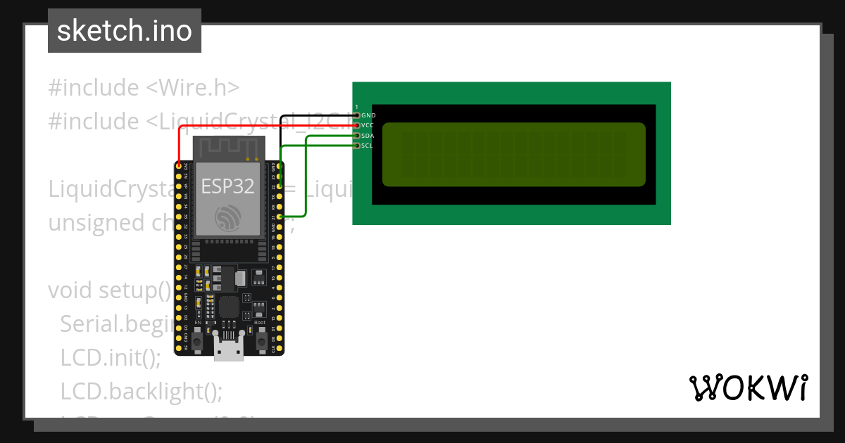 Tugas PK LCDI2C HendryansyahM TOLI2A - Wokwi ESP32, STM32, Arduino Simulator