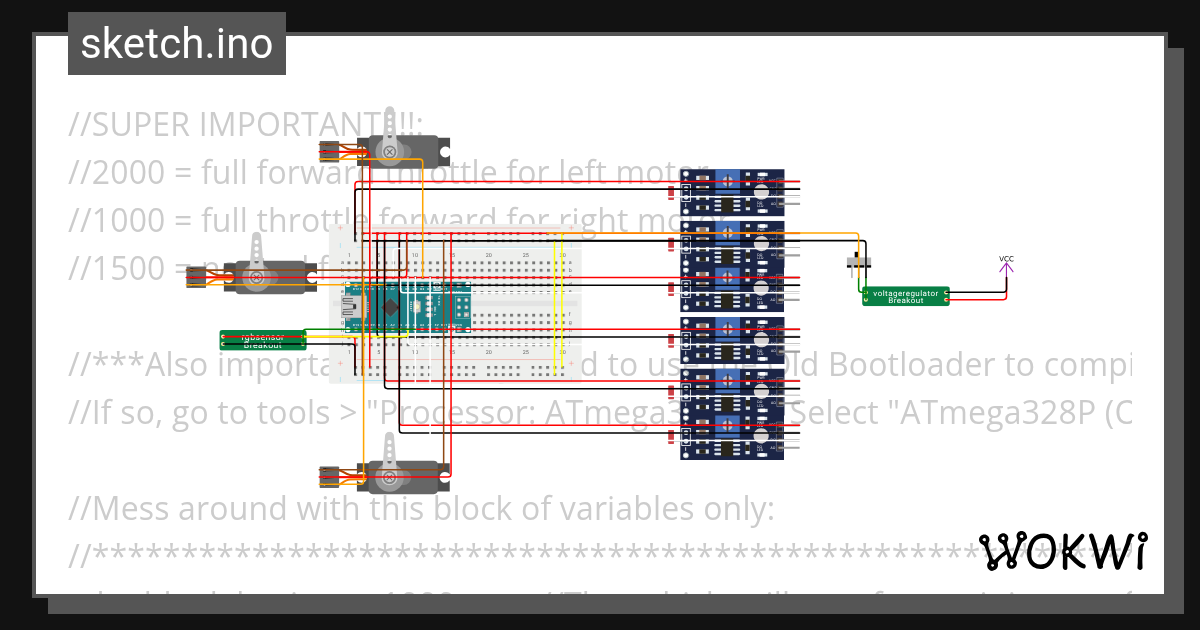 UGV Layout - Wokwi ESP32, STM32, Arduino Simulator
