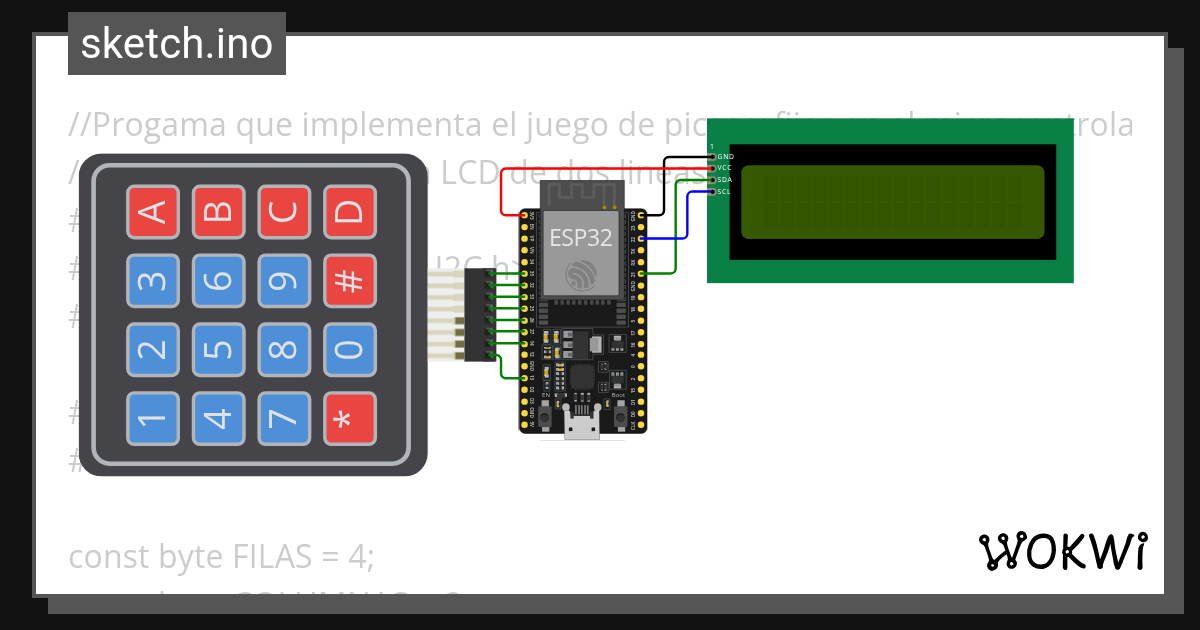 Juego picas y fijas - Luis Felipe y Juan Ramirez - Wokwi ESP32, STM32, Arduino Simulator